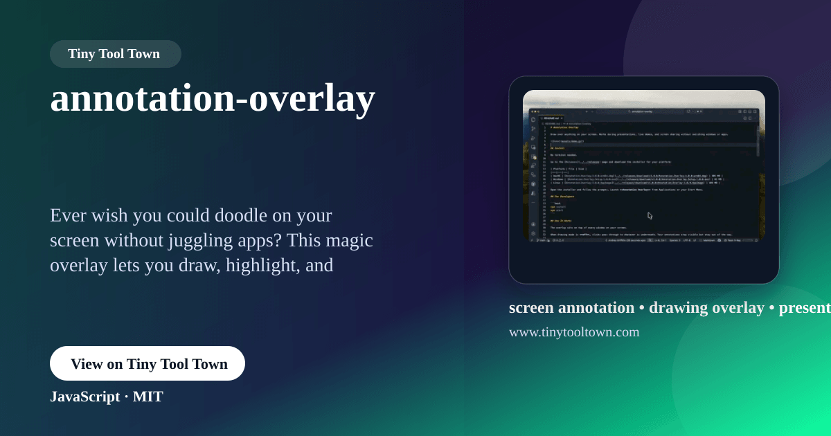 annotation-overlay - Draw on your screen. Works over anything. | Ti...
