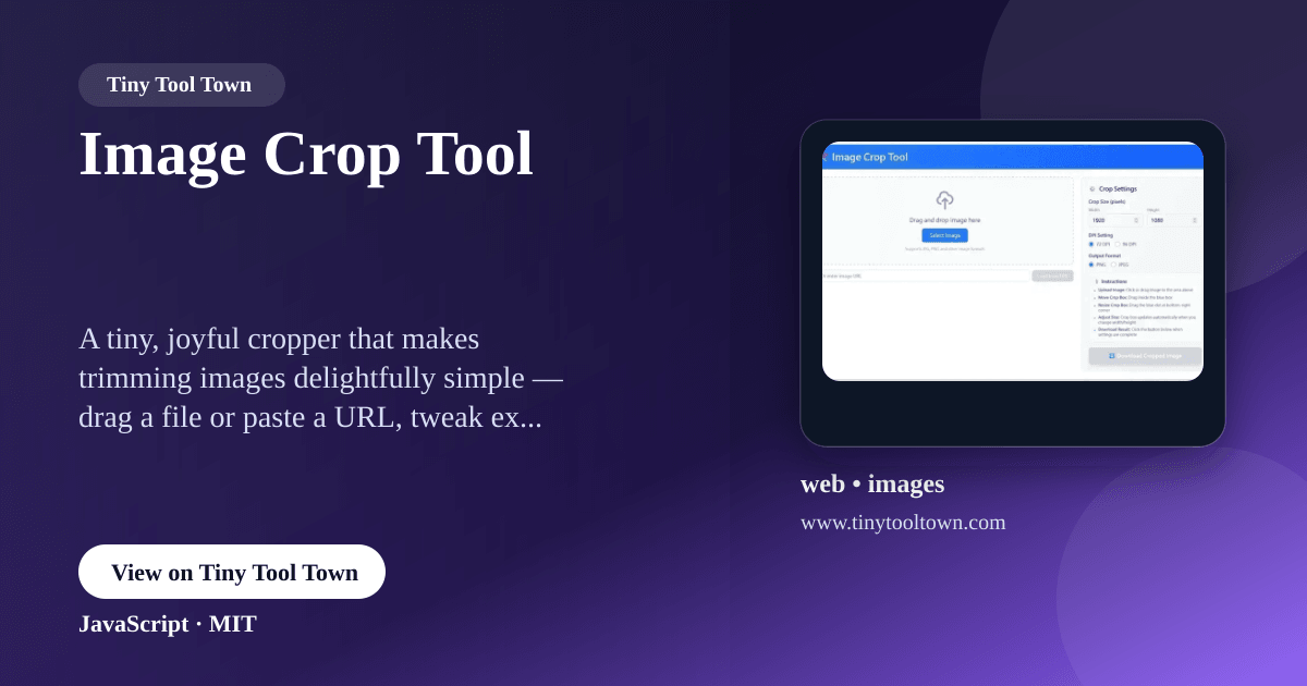 Image Crop Tool - Simple and user-friendly image cropping tool | Ti...
